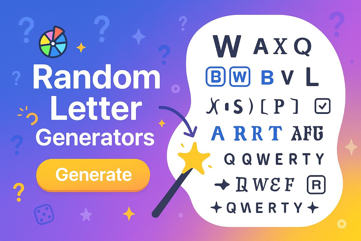 Random Letter Generator | Generate Random Letters A-Z & Custom Sequences